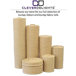 CleverDelights 6" Premium Burlap Roll - 100 Yards - No-Fray Finished Edges - Natural Jute Burlap Fabric