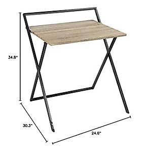 Urban Shop Compact Folding Desk, Wood
