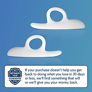 Dr. Frederick's Original Hammer Toe Gels - 2 Pairs - Hammer Toe Support Crest for Women & Men - Joint Realign - Cushion, Support & Temporary Splint - Crooked, Claw, Toe Brace - White - 1 Loop Design