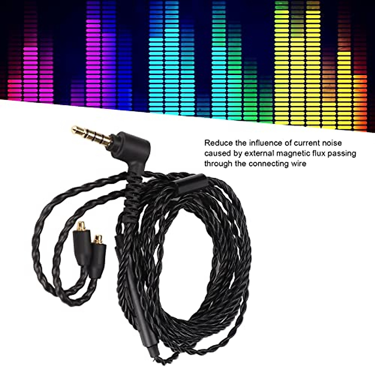 Kafuty-1 Headphone Upgrade Cable,Replacement Audio Cable Upgrade Headphone Cord,with Volume Control and Mic,Compatible with Headset with MMCX Interface SE846 SE535 UE900,etc.