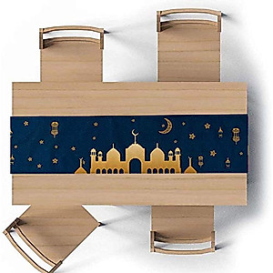 Know me Eid Mubarak Table Runner Table Decorations - Ramadan Mosque Lattern Islamic Happy Ramadan Mubarak 2021 Party Supplies Decorations