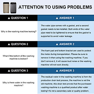 KRIB BLING Full Automatic Washing Machine with LED Display, 17.7 lbs Portable Washer Drain Pump, 10 Programs & 8 Water Levels Selections, Ideal for RV, Camping, Apartment, Dorm, Dark Grey