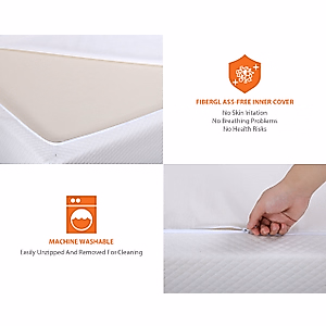 Queen Mattress, 6 inch Gel Memory Foam Mattress with CertiPUR-US Certified for Cool Sleep & Pressure Relief, Medium Firm Bed Mattress with Washable Cover, White, Queen Size
