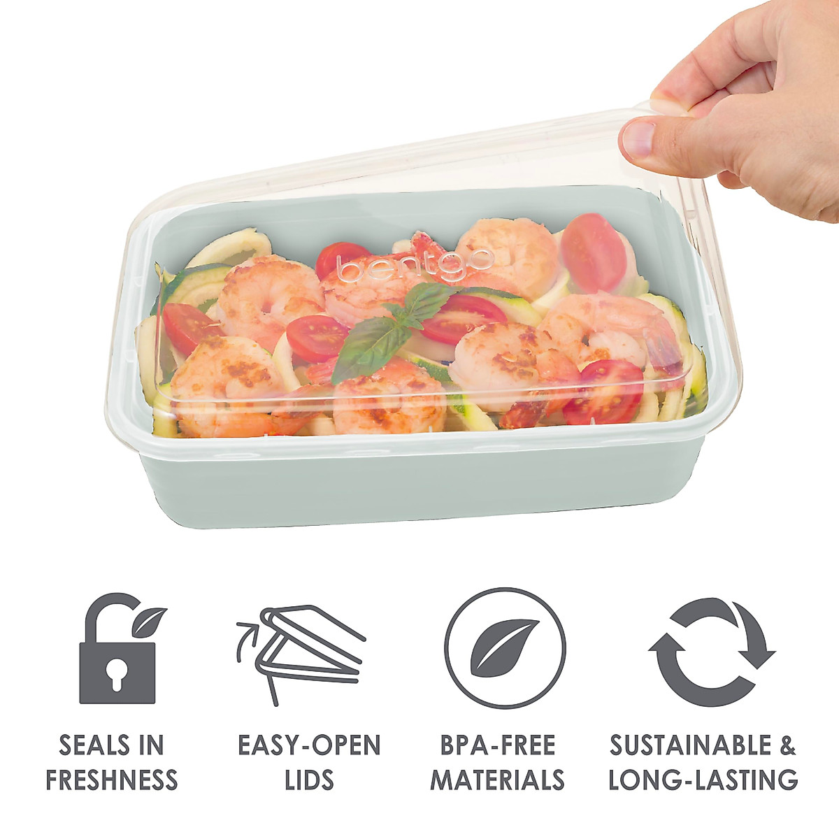 Bentgo® Prep 60-Piece Meal Prep Kit - 1, 2, & 3-Compartment Containers with Custom Fit Lids - Microwaveable, Durable, Reusable, BPA-Free, Freezer & Dishwasher Safe Storage Containers (Floral Pastels)