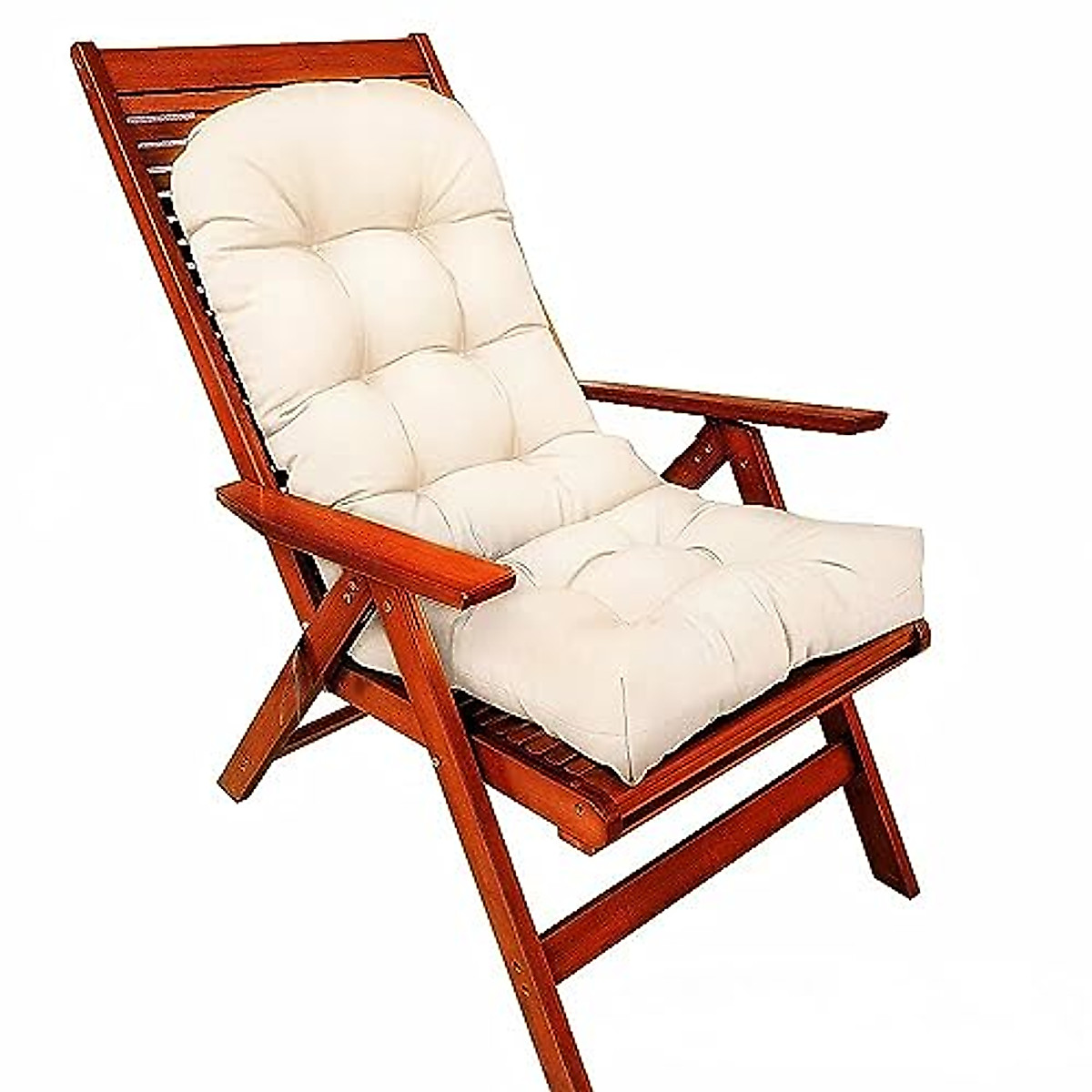 SciAza Outdoor Adirondack Chair Cushion High Elastic Lounge Chair Cushion Waterproof UV Resistant and Soft High Back Chair Cushion for Garden and Terrace Chairs (Beige,43.3 * 19.6in)