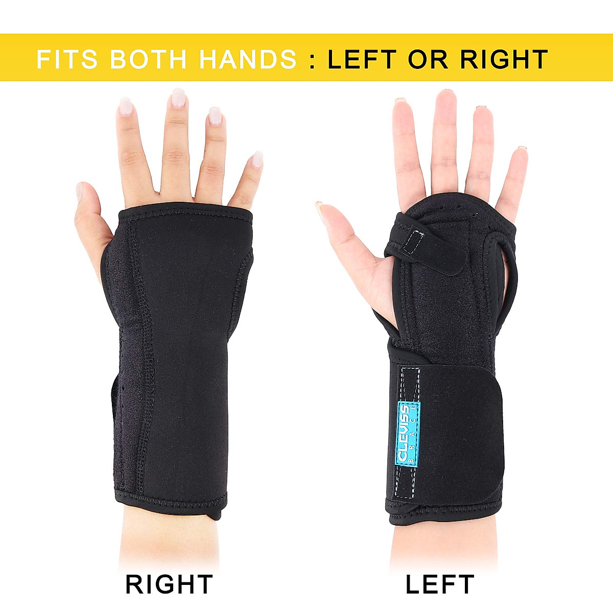 Night Sleep Wrist Brace for carpal tunnel, Adjustable Wrist Pain support for Men and Women- Fits Left & Right Hand - Wrist Sleep Support Stabilizer with Aluminum Splint for Injuries,Sprain (Pink)