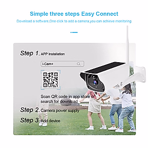 EKAT Security Camera Outdoor, Wireless Outdoor Cameras for Home Security, Solar Security Camera, 2.4Ghz WiFi, Motion Detection, Night Vision, IP66 Waterproof, Solar Charging