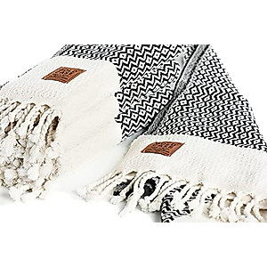 GOLD CASE Zeus Original Turkish Hand Towels - Set of 4-20x40 100% Cotton Decorative Bathroom and Kitchen Towel for Hand, Face, Hair, Head, Farmhouse, Yoga, Gym. Tea Towel & Dishcloth, Black