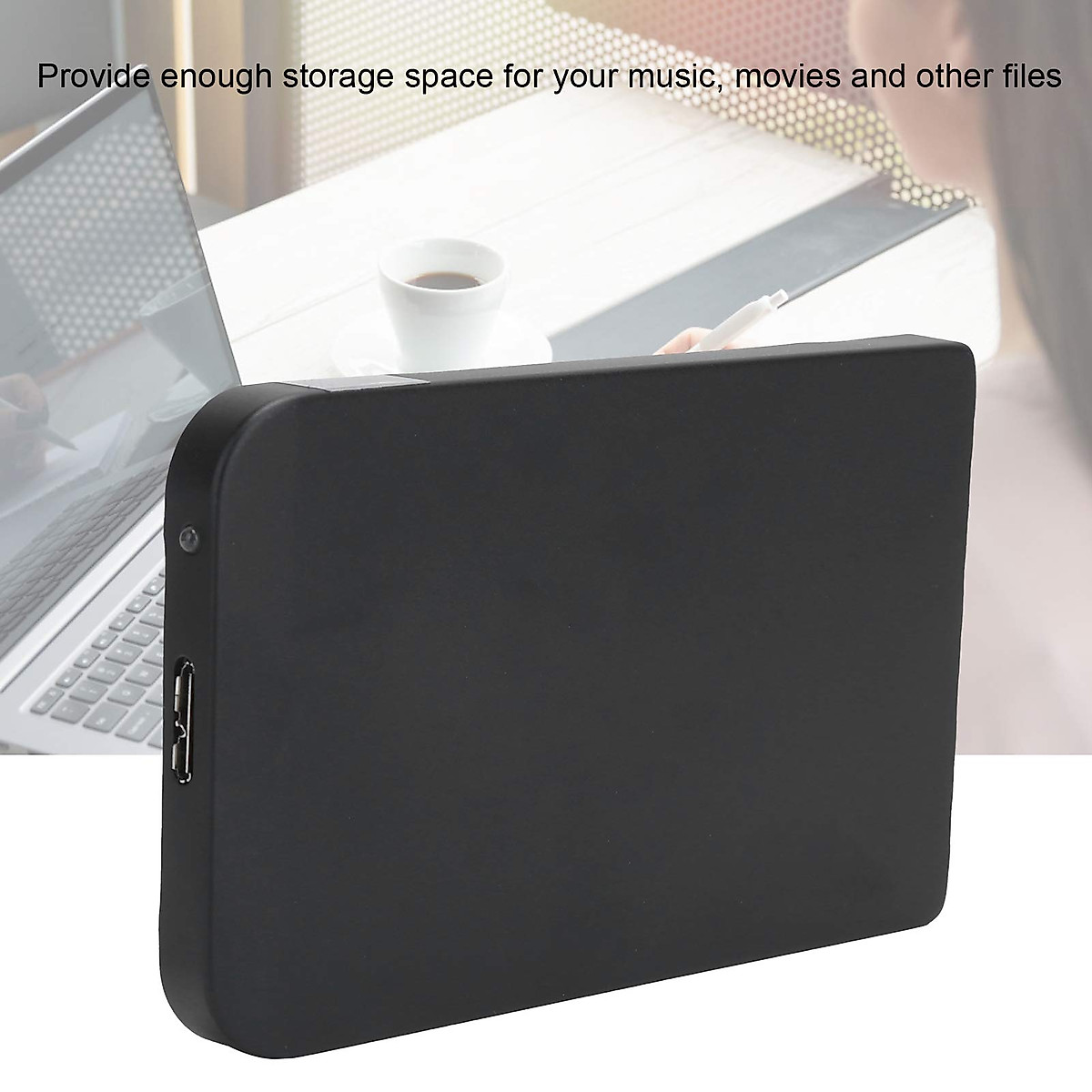 2.5Inch USB3.0 Portable Mobile Hard Drive, 320GB Universal External Hard Drive for Computer Monitors and Laptop, Black(320G)
