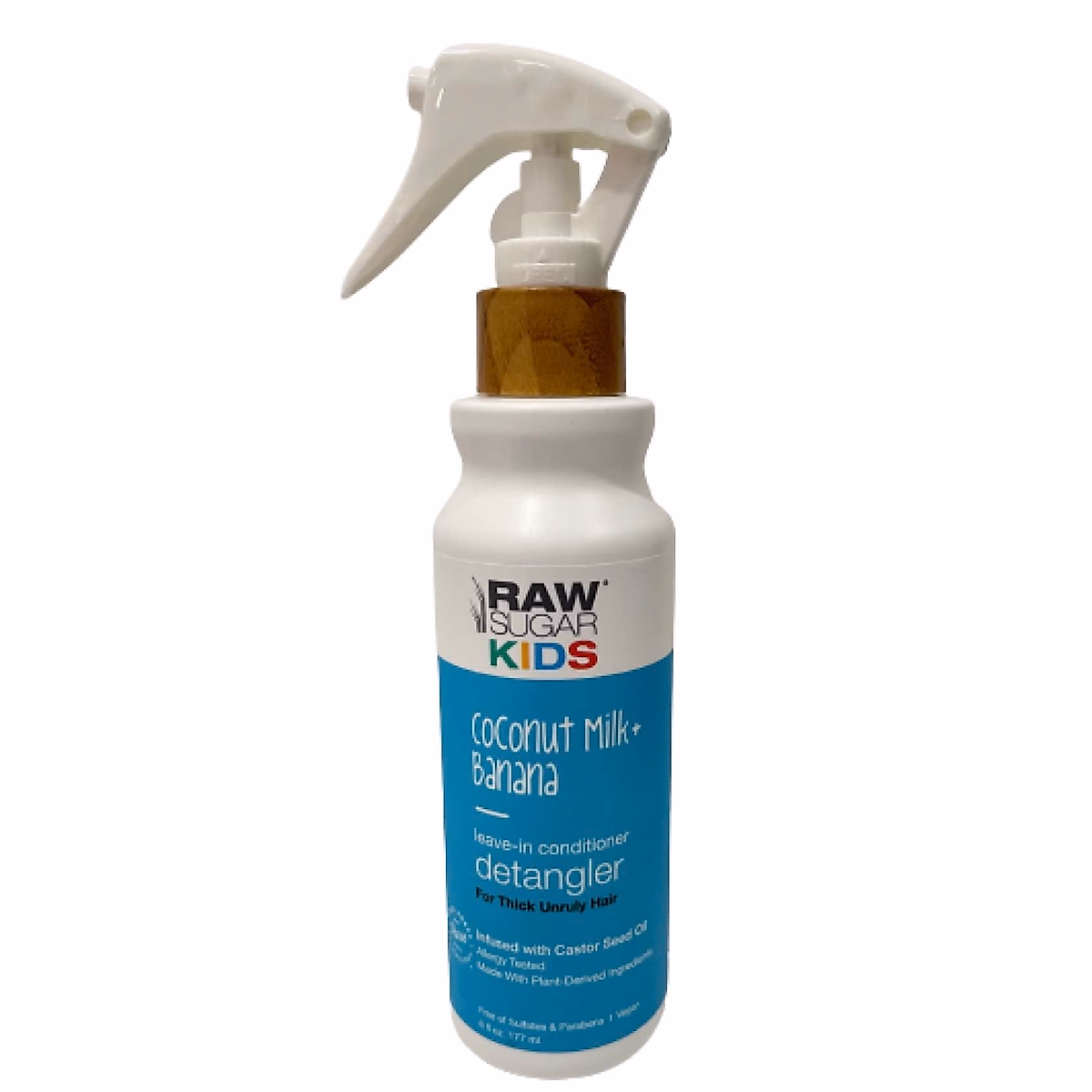 RAW SUGAR Raw Sugar Kids Banana + Coconut Milk Leave-in Conditioner & Detangler For Thick Unruly Hair - Infused with Castor Seed Oil - 6 fl. oz One Size