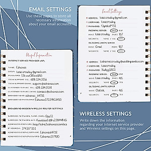 PLANBERRY Password Book Premium – Alphabetized Internet Address Organizer with A-Z Tabs – Website & Computer Password Keeper with Alphabetical Tabs – 6.2x7.7″, Hardcover (Ocean Depths)