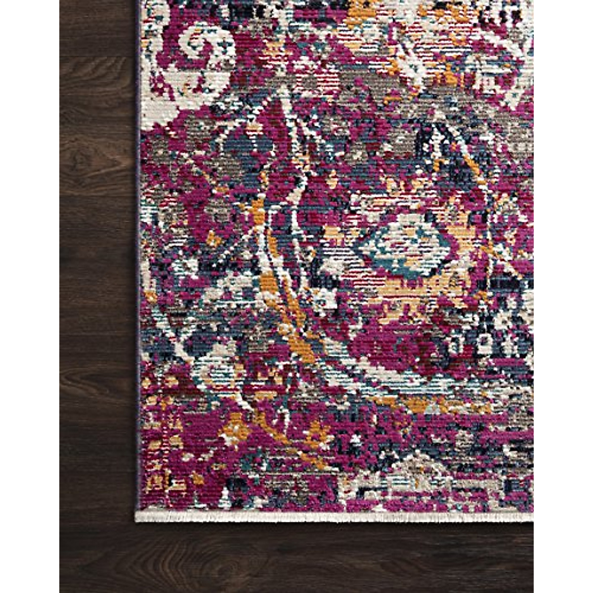 Justina Blakeney x Loloi Silvia Collection SIL-05 Midnight / Fuchsia 9'-3" x 13'-3" Area Rug