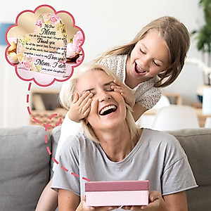 Jetec Mothers Day Gifts for Mom Acrylic Mom Gift Birthday Gift Sign Plaque Presents from Daughter Son Grateful Christmas Valentines Birthday Gifts,5.91 x 5.91 x 0.55 Inches(Flower)