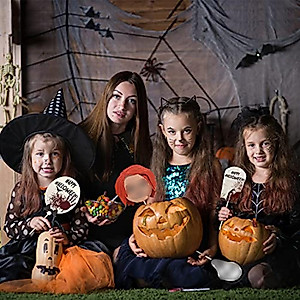 22 Pcs Halloween Photo Booth Props Sign Kit - Spooky Skull Mask Death Day Fiesta Décor - Autumn Fall Friday 13th Halloween Selfie Dress-up Props Decoration