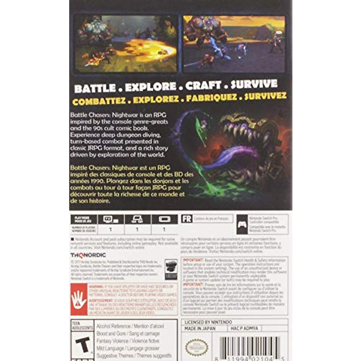 Battle Chaser Nightwar Nintendo Switch - Nintendo Switch