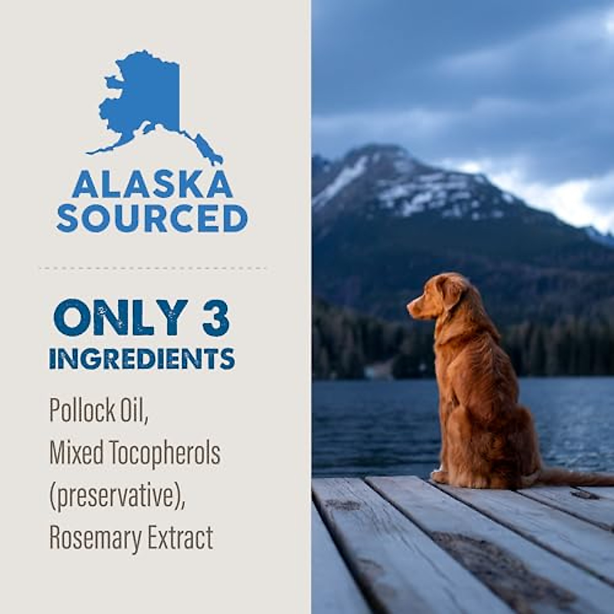 Grizzly Pollock Oil Supplement for Dogs, 32-Ounce