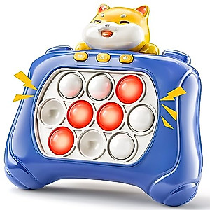 TEMI Pop Fidget Push Game, Handheld Game for Kids 6-8, Squeeze Sensory Push Bubble Stress Light Up Toy, Birthday Gifts for 8-12 Year Old Boys, Girls, Teens