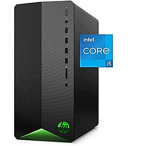 HP Pavilion Gaming Desktop, 11th Gen Intel Core i5-11400F (6 Cores, up to 4.4GHz, Beat i7-9700K), 16GB DDR4 RAM, 512GB PCIe SSD, NVIDIA GeForce GTX 1650, WiFi, Pre Built PC Bundle with JAWFOAL
