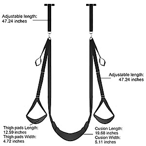 SEXY SLAVE Door Sex Swing with Seat, Adult Sex Toys Bondage Love Slings for Adult Couples with Adjustable Straps, Holds up to 300lbs