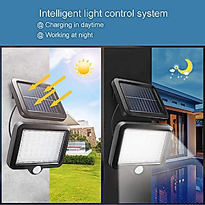 Solar Light Outdoor 56 LED 700Lum Wall Light Solar Security Flood Lights Motion Detector IP65 Waterproof 120° Sensor Angle Solar Powered for Patio Barn Garden Pathway Yard Lawn Balcony(Pack of 1)