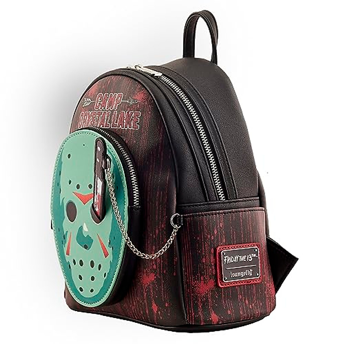 Loungefly Horror: Friday The 13th Jason Cosplay Glow in The Dark Mini-Backpack, Amazon Exclusive