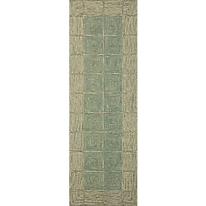 Loloi Chris Loves Julia x Francis Collection FRA-02 Green/Natural, Contemporary 9'-3" x 13' Area Rug