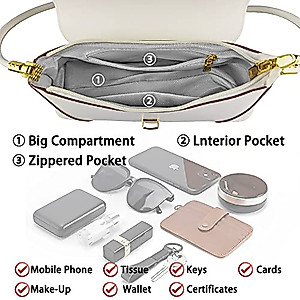cuiab Retro Clutch Handbag,Mini Purse Shoulder Bag for Women,Classic Clutch Shoulder Tote Handbag Vintage shoulder bag, (Mousse White)