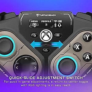 Turtle Beach Stealth Pivot Wireless Smart Game Controller Officially Licensed for Windows PC – Rotating Modules, Display Dashboard, Hall-Effect Sticks, Remappable Buttons, Bluetooth, 20-Hour Battery