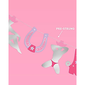 xo, Fetti Bachelorette Cowboy Dancer Foil Banner - 5 Ft. | Male Dancer Stripper Bach Party Decoration, Western Photobooth Backdrop, Last Rodeo Supplies, Brides Last Ride, Bridal Shower Supplies