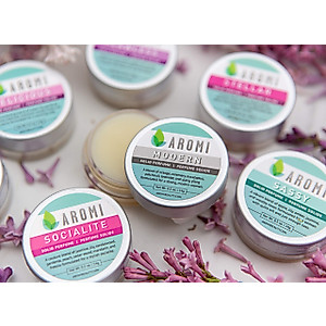 Aromi Modern Solid Perfume | Earthy Fragrance, Rosemary, Eucalyptus, & Ylang Ylang Scent, Vegan, Cruelty-free, Travel, Wax, Women’s Gift, Handmade (Modern)