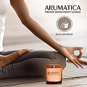 ARUMATICA Premium Aromatherapy Candles - Scented Candle Gift Set for Women - Aroma Fragrant Meditation Candles for Stress Relief, Comfort, & Relaxation - Self Care Gifts for Women (4 Packs, 20 oz)