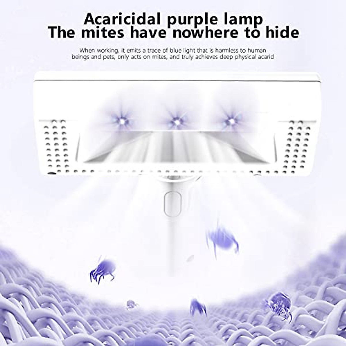 Dianli Cordless Vacuum Cleaner with 30 Mins Long Runtime, Powerful Suction,Lightweight Cordless Mattress Vacuum Cleaner, Portable Handheld Lazy Home Vacuum Cleaner, for Bed, Sofa, Carpet, Car (White)