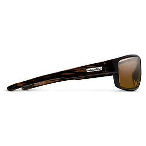 Suncloud Voucher Polarized Sunglasses, Brown Stripe Frame