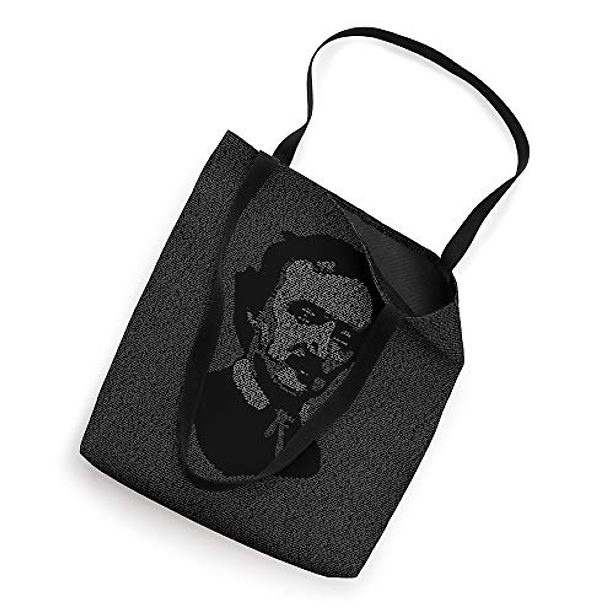 Edgar Allan Poe The Raven Typography Portrait Book Pattern Tote Bag