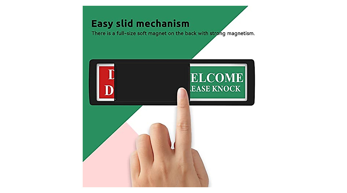 Privacy Sign with Magnetic Slider - Easy to Read Door Indicator