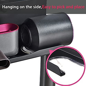 Wall Mount Holder Compatible with Dyson Airwrap Styler and Dyson Supersonic Hair Dryer, 2 in 1 Organizer Stand Storage Shelf Compatible with Dyson Curling Iron Wand for Bathroom Bedroom