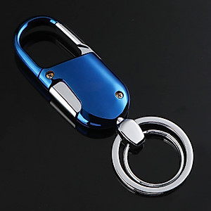 ASSCV Car Keys Keychain, Heavy Duty Keychains,Car Key Fob Accessory For Men and Women,With Elegant Metal Box (Blue)