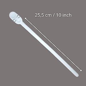 Animalplast 6 Pack of Durable Plastic Bird Perch Small Size 30.5 cm - 12 inch White, Plastic Stand Perches Holders