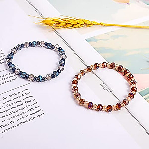 1500 pcs 4mm Briolette Crystal Glass Beads for Jewelry Making 15 Plating Colors Faceted Rondelle Shape Spacer Beads for Bracelets Necklaces Earrings, with Container Box