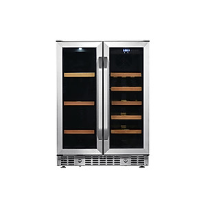 EdgeStar CWB1760FD 24 Inch Built-In Wine and Beverage Cooler with French Doors
