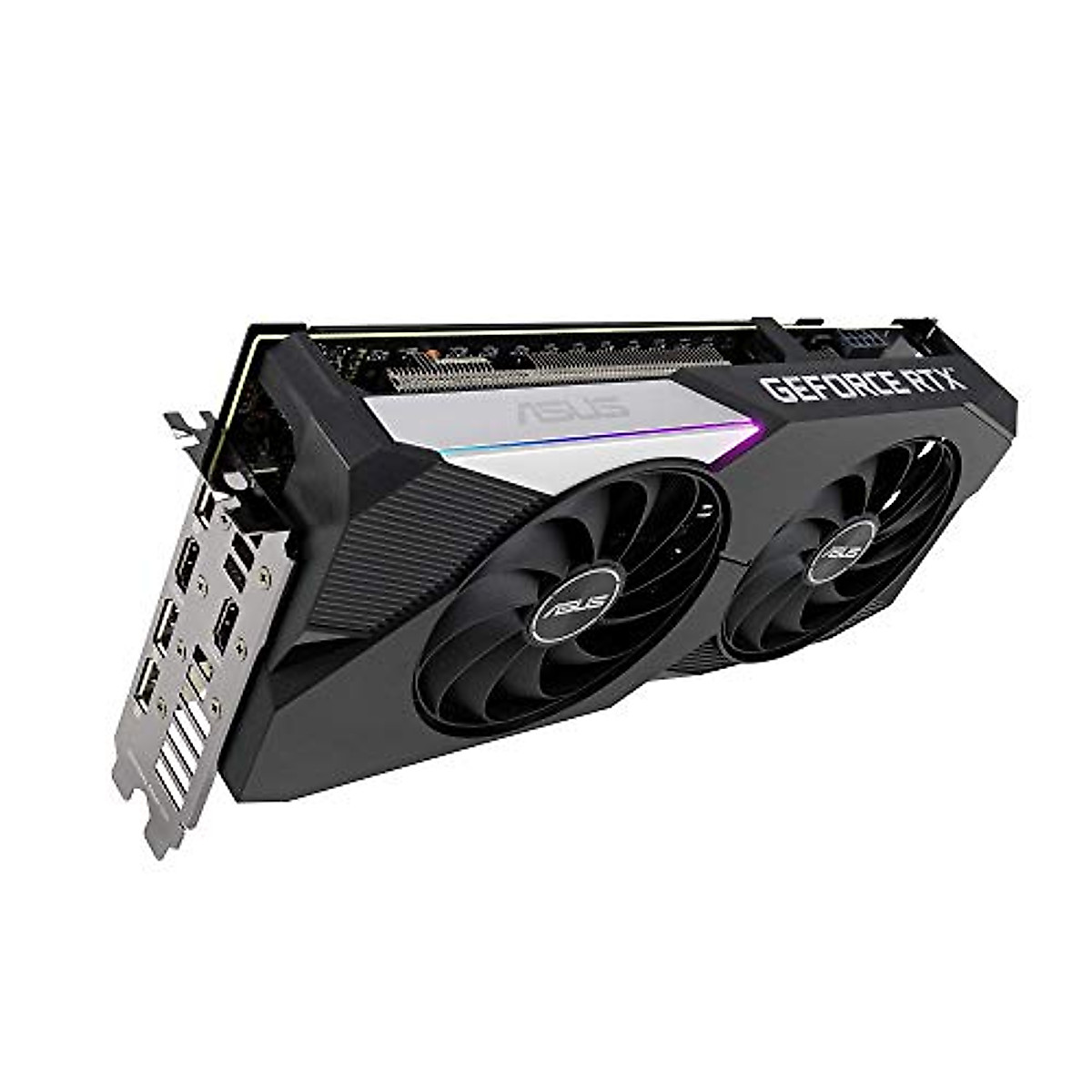 ASUS Dual NVIDIA GeForce RTX 3060 Ti OC Edition Gaming Graphics Card (PCIe 4.0, 8GB GDDR6 Memory, HDMI 2.1, DisplayPort 1.4a, Axial-Tech Fan Design, Dual BIOS, Protective Backplate, GPU Tweak II)