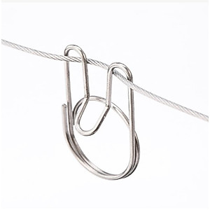 WaWacomp 20Pcs Clothesline Windproof Clips/Clothespins/Stainless Steel Fixed Snaps/Metal Clothespins, Clothesline Accessories for Drying Clothes to Prevent Them from Gathering.(Small+Large)