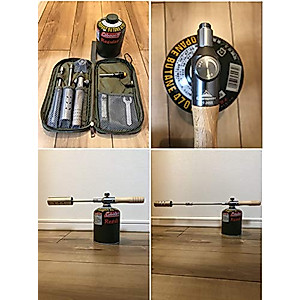 CAMPINGMOON Camping Grill Torch Dual Fuel Head Flame Adjustable for Charcoal Starter with Storage Case MT-3955/I-1010 (Butane + Isobutane)