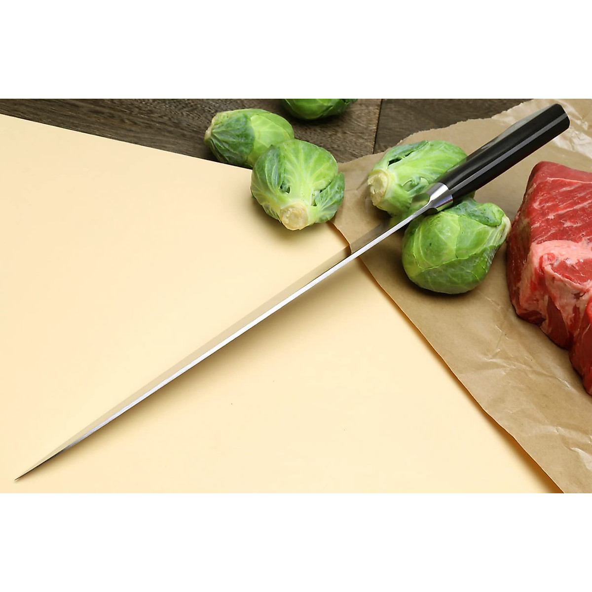 Yoshihiro INOX AUS10 Stain-Resistant Steel Ice Hardened Sujihiki Slicer Chef Knife (10.5'' (270mm))