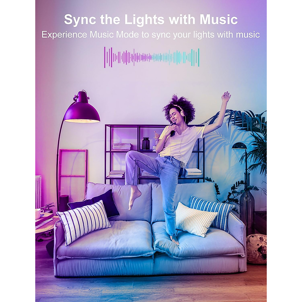 HYDONG Smart Light Bulbs, 15W Color Changing Light Bulbs Compatible with Alexa Only, A19 Alexa Light Bulbs, Tunable 2700K-6000K E26/E27 Bluetooth LED Lights for Bedroom, Living Room 1Pack