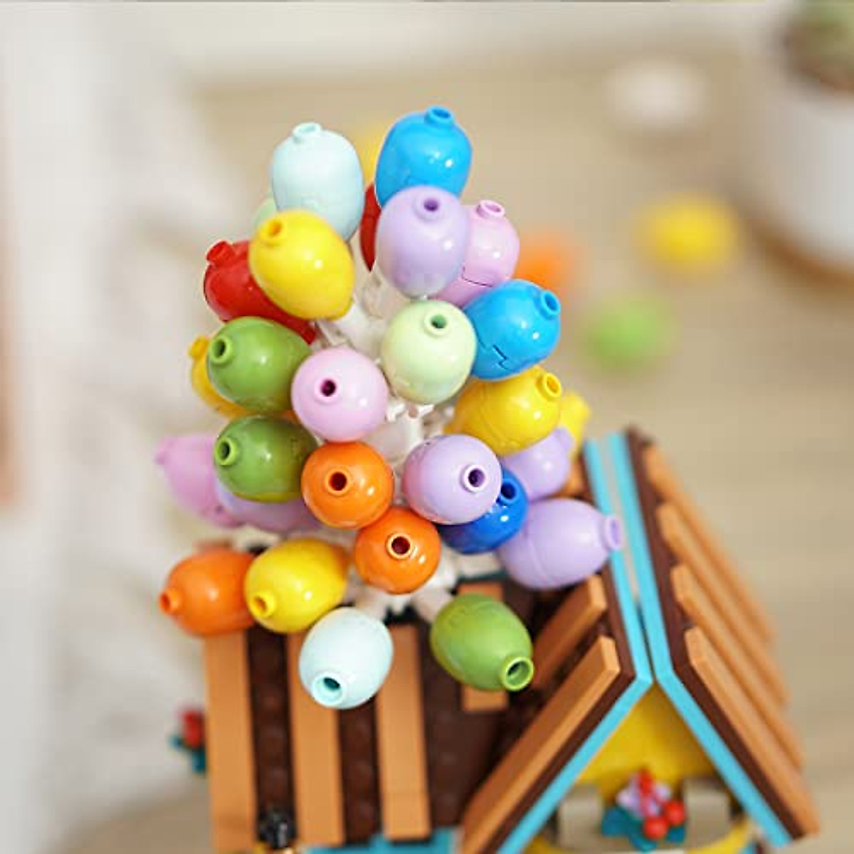 QLT Balloon Up House Music Box Building Block for Adults Girls Age 8-14 Yrs (528 PCS) Compatible with Lego Disney, Girls Toys for Valentine and Birthday Gifts