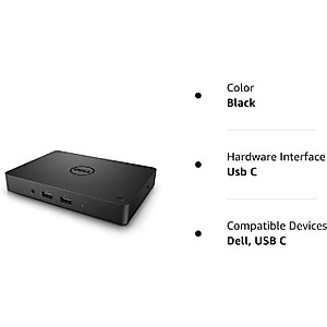 Dell WD15 Monitor Dock 4K with 130W Adapter, USB-C, (450-AFGM, 6GFRT) (Renewed)