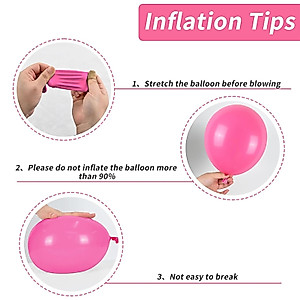 Pink Balloon Garland Arch Kit,Hot Pink Black Rose Red Balloon Garland Red Lips Foil Balloon for Theme Party Girl Birthday Baby Shower Themed decorations