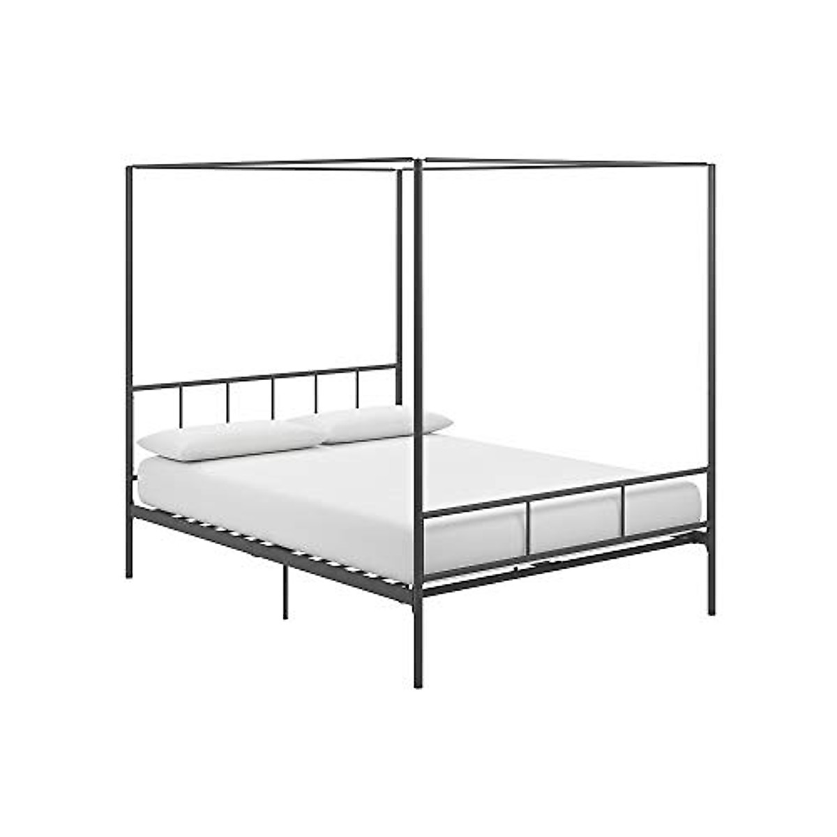 Novogratz Marion Canopy Bed, Drak Gray, Queen