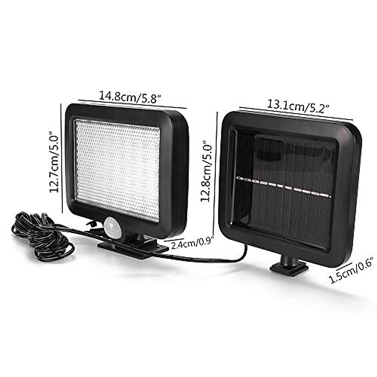 AOZBZ Solar Power Wall Light, Outdoor Motion Sensor Light 56 LEDs Securtiy Night Light Separable Solar Panel Light for Patio Yard Deck Garage Driveway Porch Fence